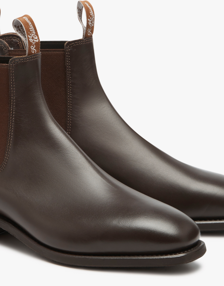RM Williams | Chestnut Yearling Leather Comfort Craftsman Chelsea Boot ...